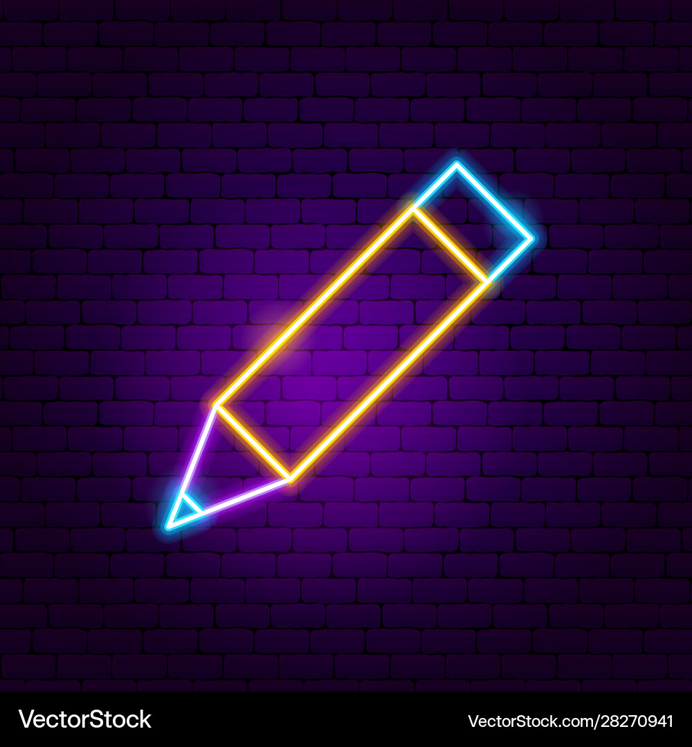 Neon Pencil Vector Images (over 2,300)