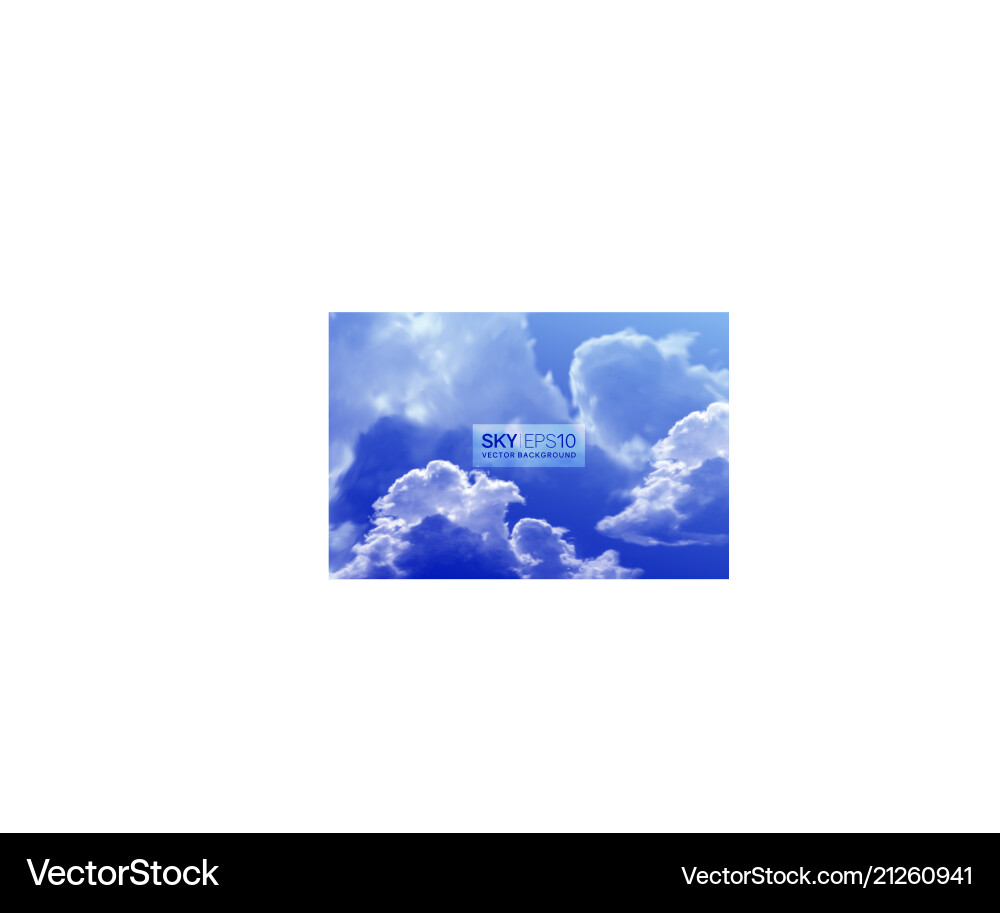 Realistic blue sky Royalty Free Vector Image - VectorStock