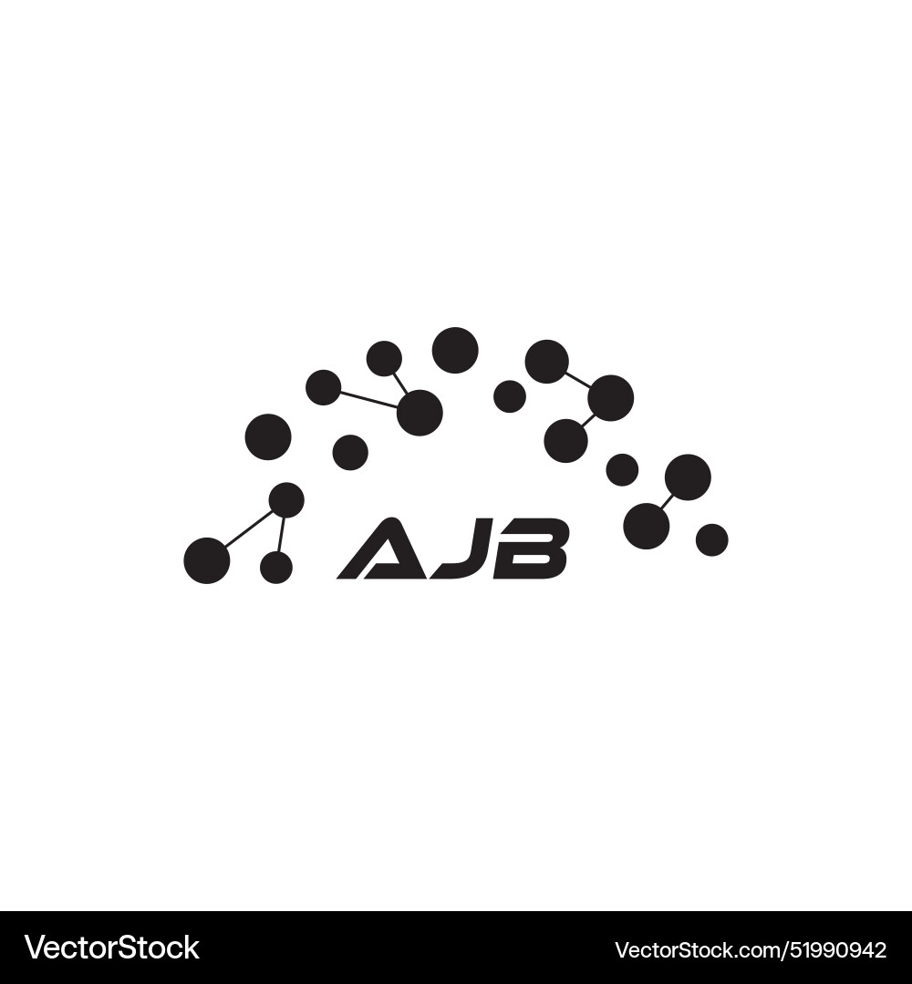 Ajb letter logo design on white background Vector Image