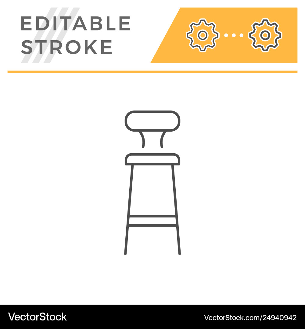 Bar stool line icon Royalty Free Vector Image - VectorStock