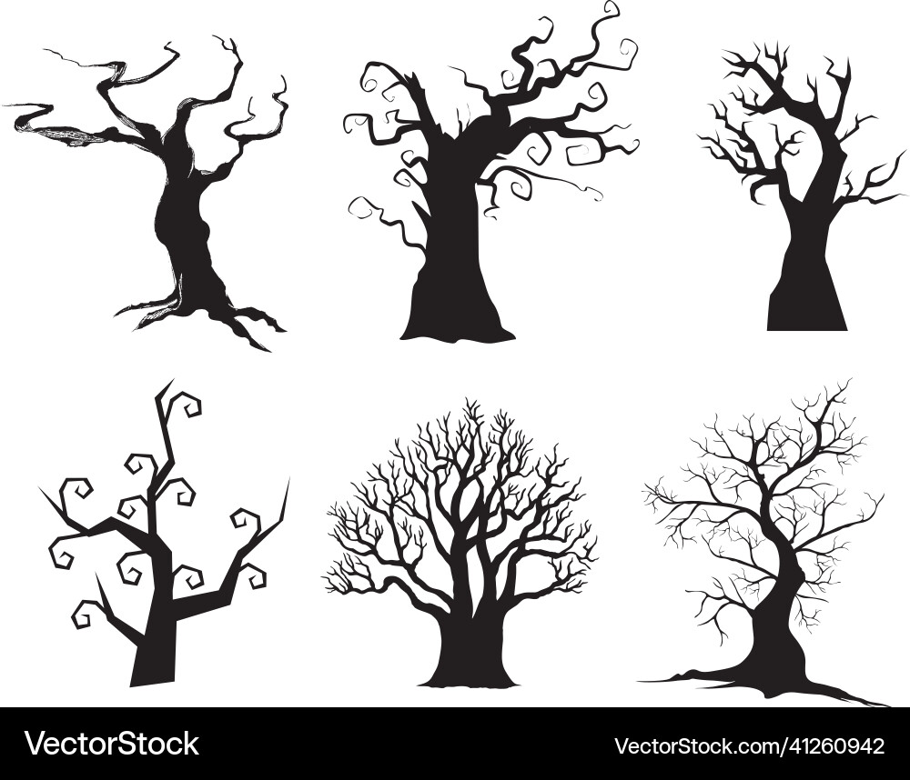 Dead tree svg bundle Royalty Free Vector Image