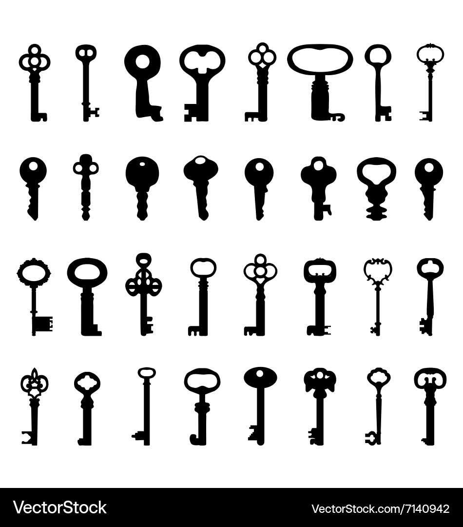 Door keys Royalty Free Vector Image - VectorStock