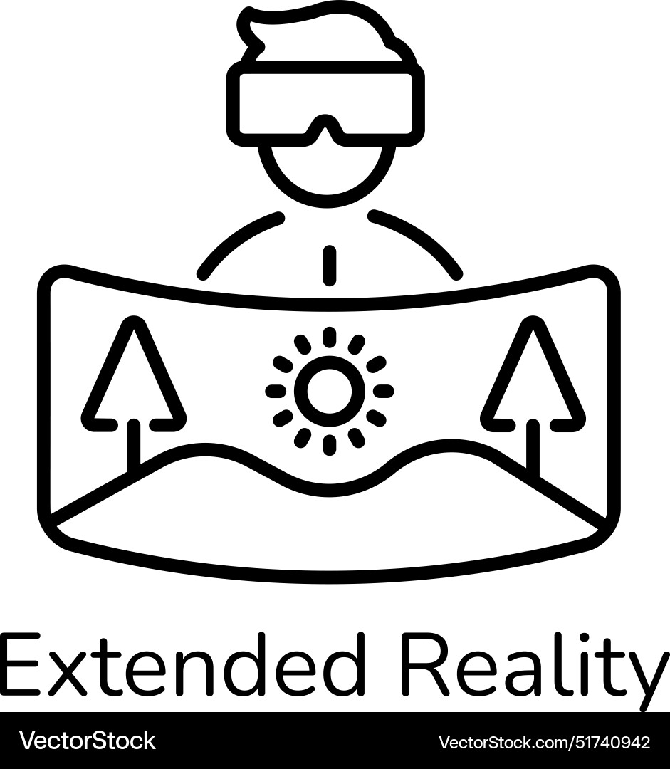 Extended reality Royalty Free Vector Image - VectorStock