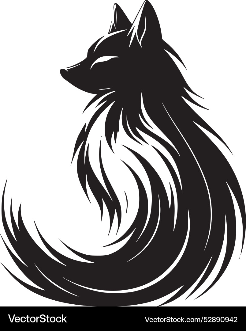 Fox - minimalist and simple silhouette Royalty Free Vector