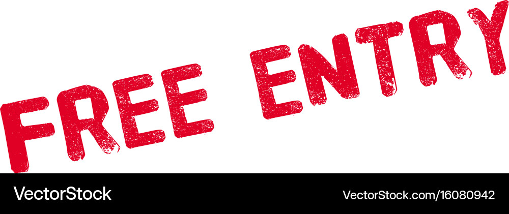 Free entry rubber stamp Royalty Free Vector Image