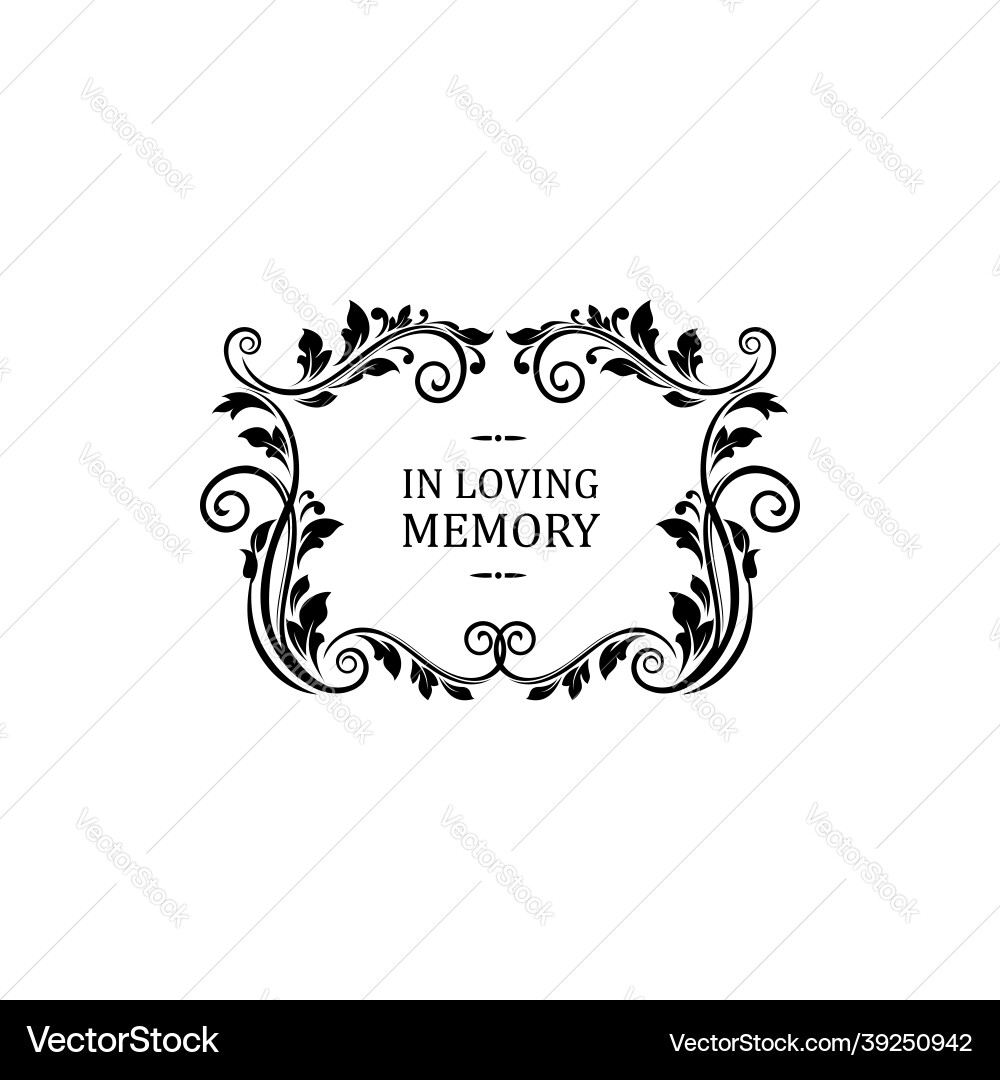 In loving memory condolence message on gravestone Vector Image