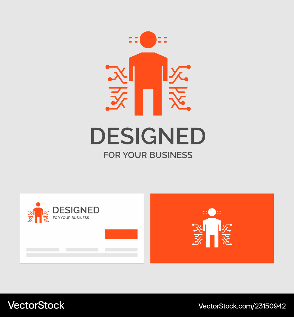 Sensor Data Human Logo Template Royalty Free Vector Image