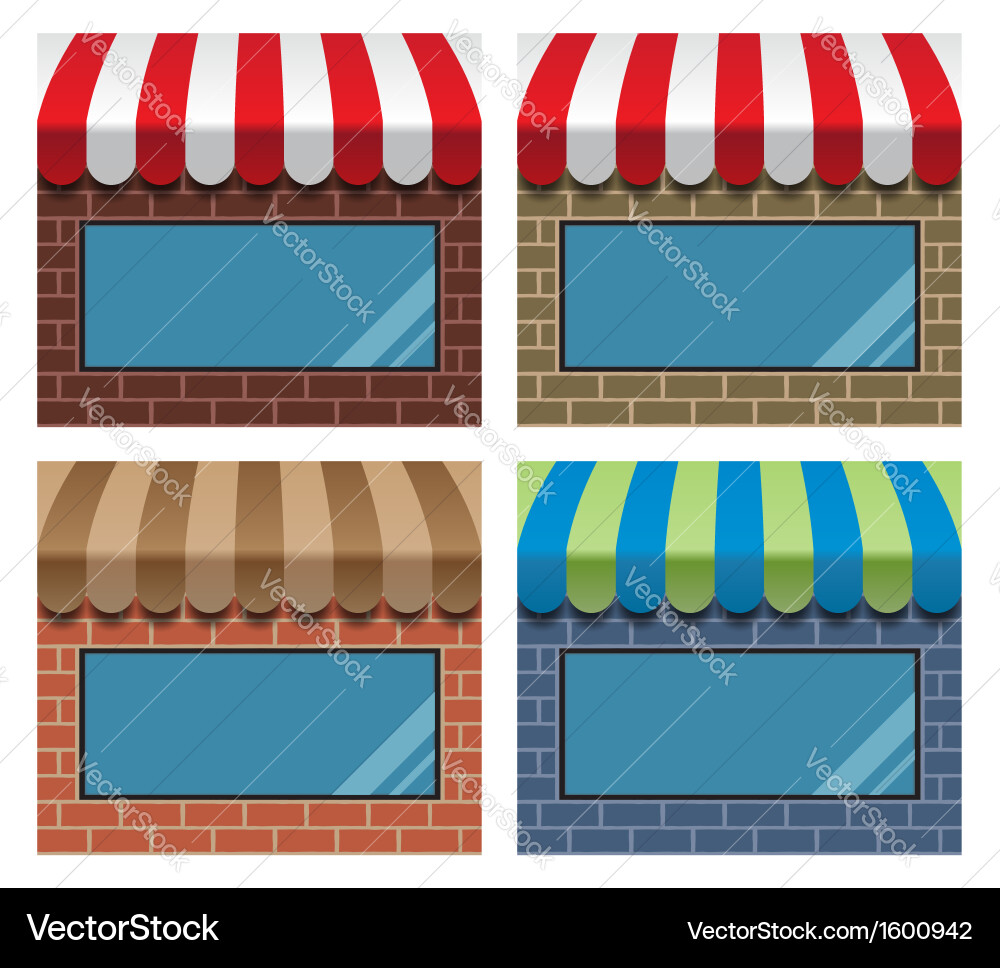 Storefront Collection Royalty Free Vector Image