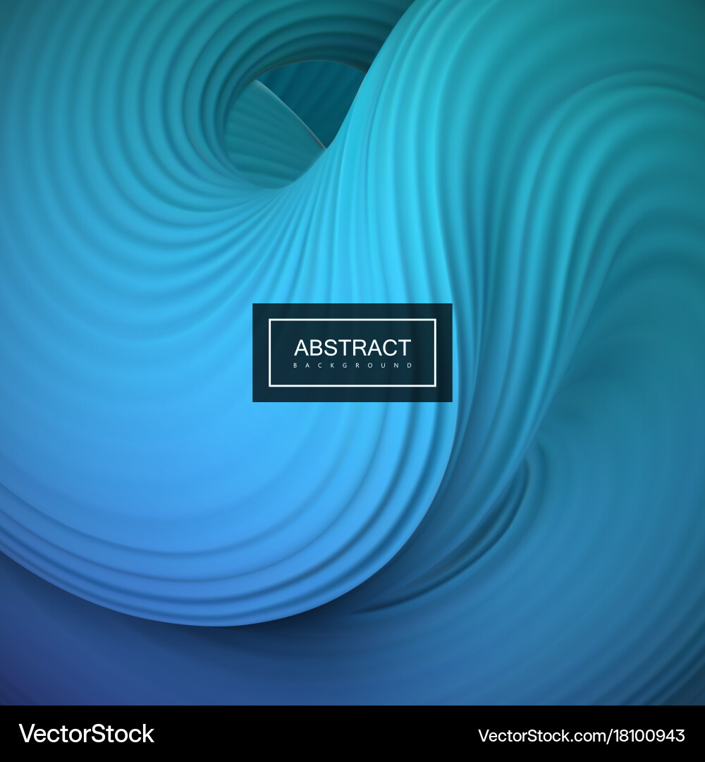 Abstract 3d twisted shape Royalty Free Vector Image