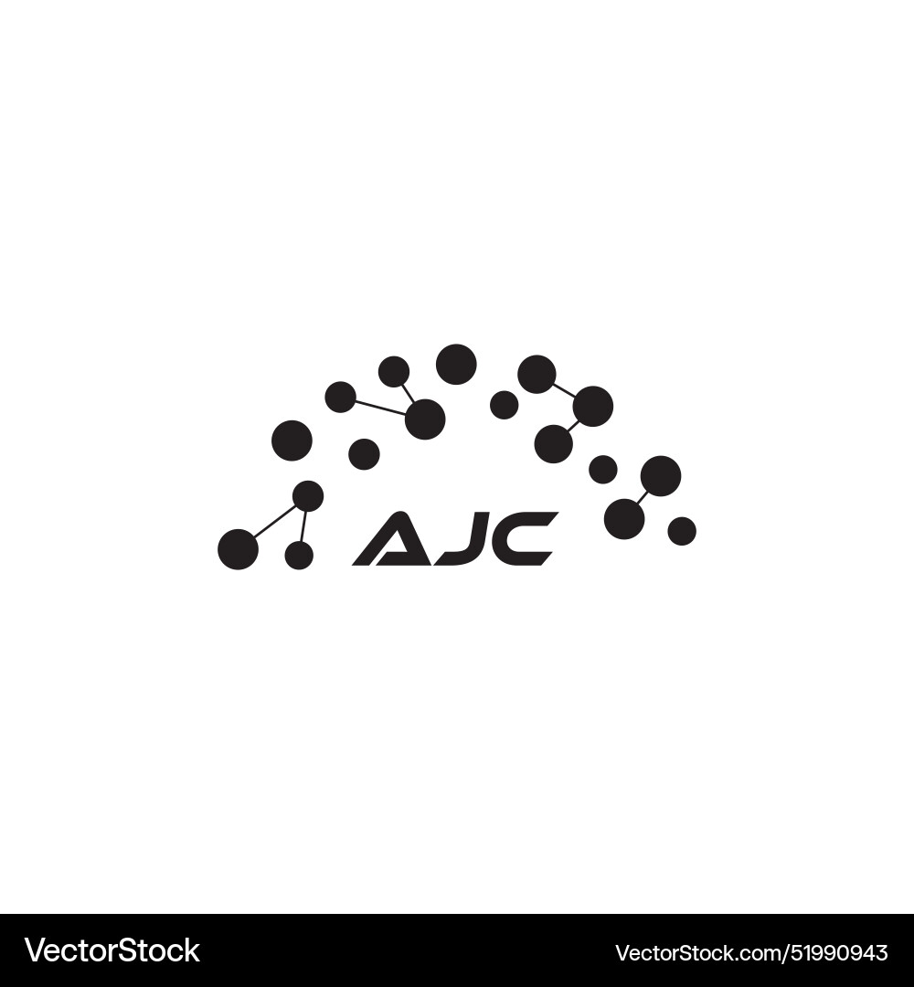 Ajc letter logo design on white background Vector Image