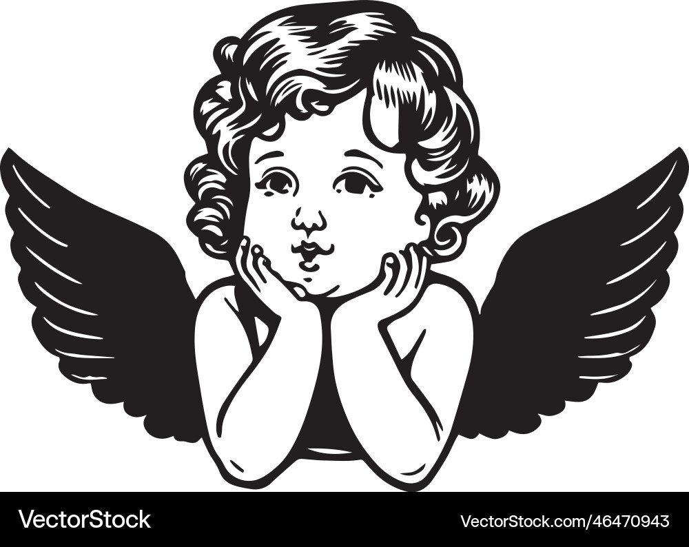 Angel Cupid Svg Royalty Free Vector Image Vectorstock