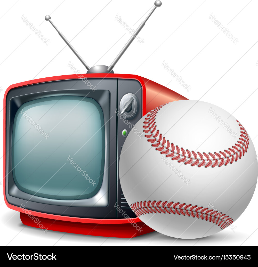 Baseball channel Royalty Free Vector Image - VectorStock