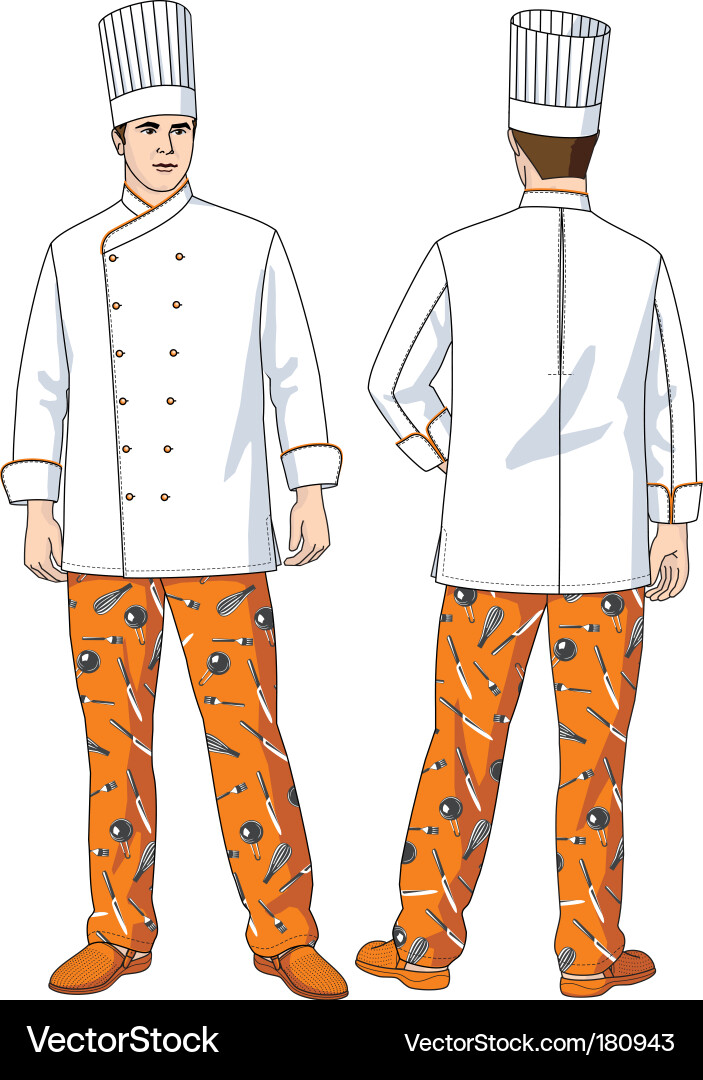 Chef's Kitchen Outfit Royalty Free Vector Image
