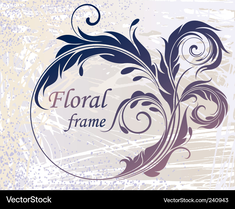 Floral frame Royalty Free Vector Image - VectorStock