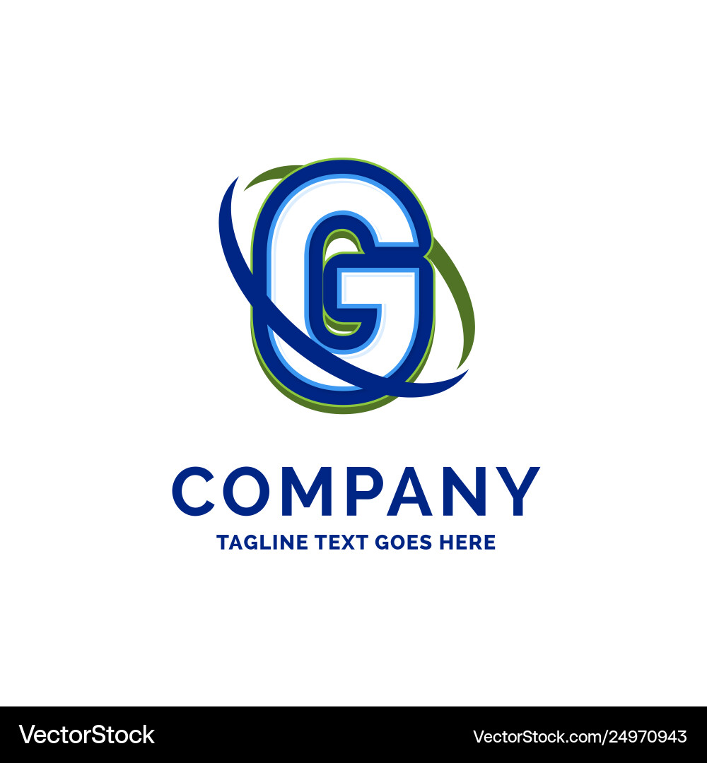 G company name design logo template brand Vector Image