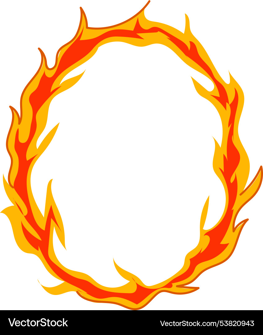 Ignition circle fire cartoon Royalty Free Vector Image