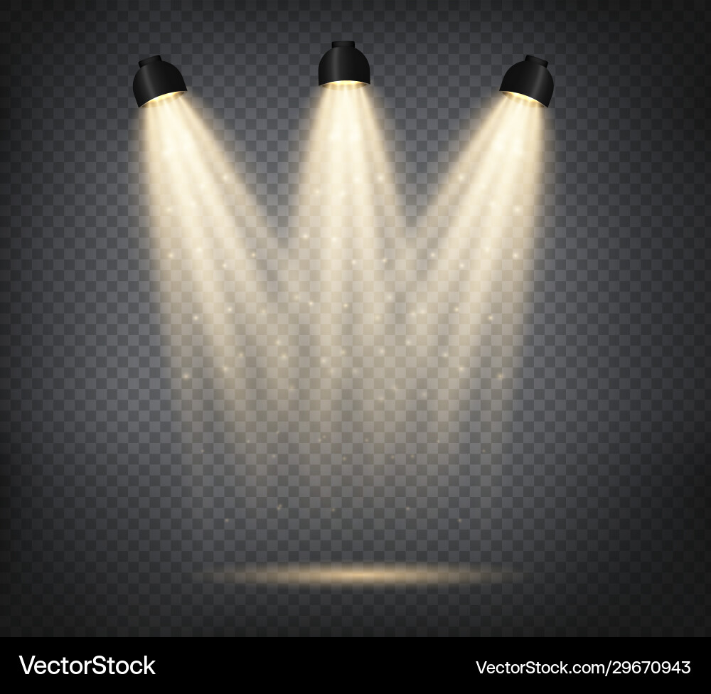 Light effect spotlight Royalty Free Vector Image