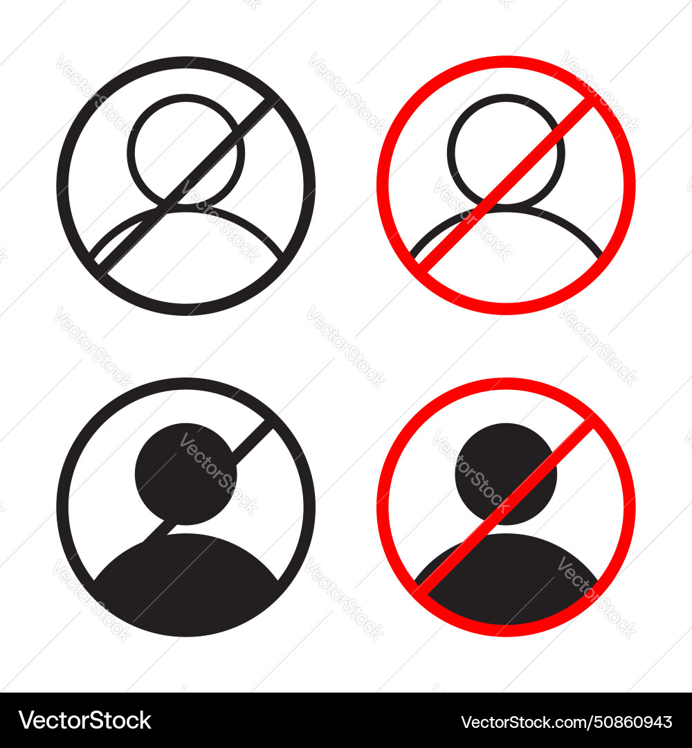 No account sign delete or cancel social media Vector Image