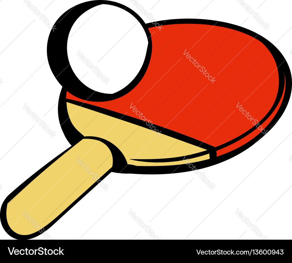 Racket for playing table tennis icon cartoon Vector Image