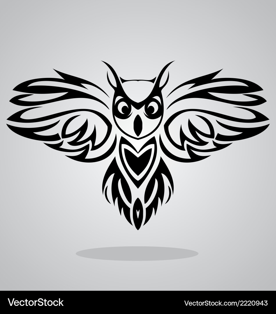 Tribal Owl Portrait Royalty Free Vector Image - VectorStock