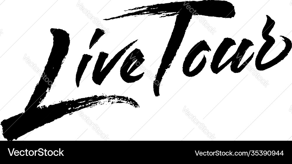 Creative live tour logo design Royalty Free Vector Image