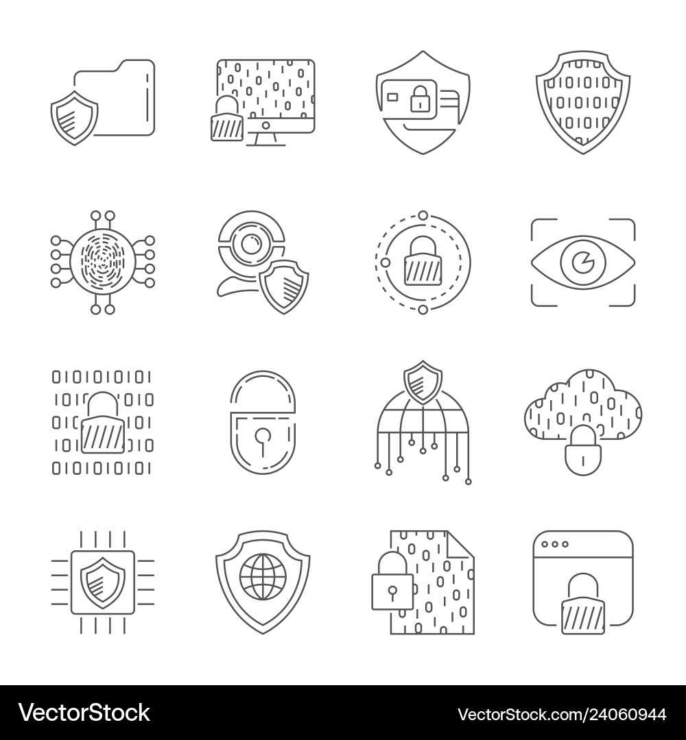 Cyber security information data and network Vector Image