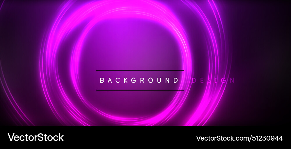 Eyecatching purple and magenta neon circles Vector Image
