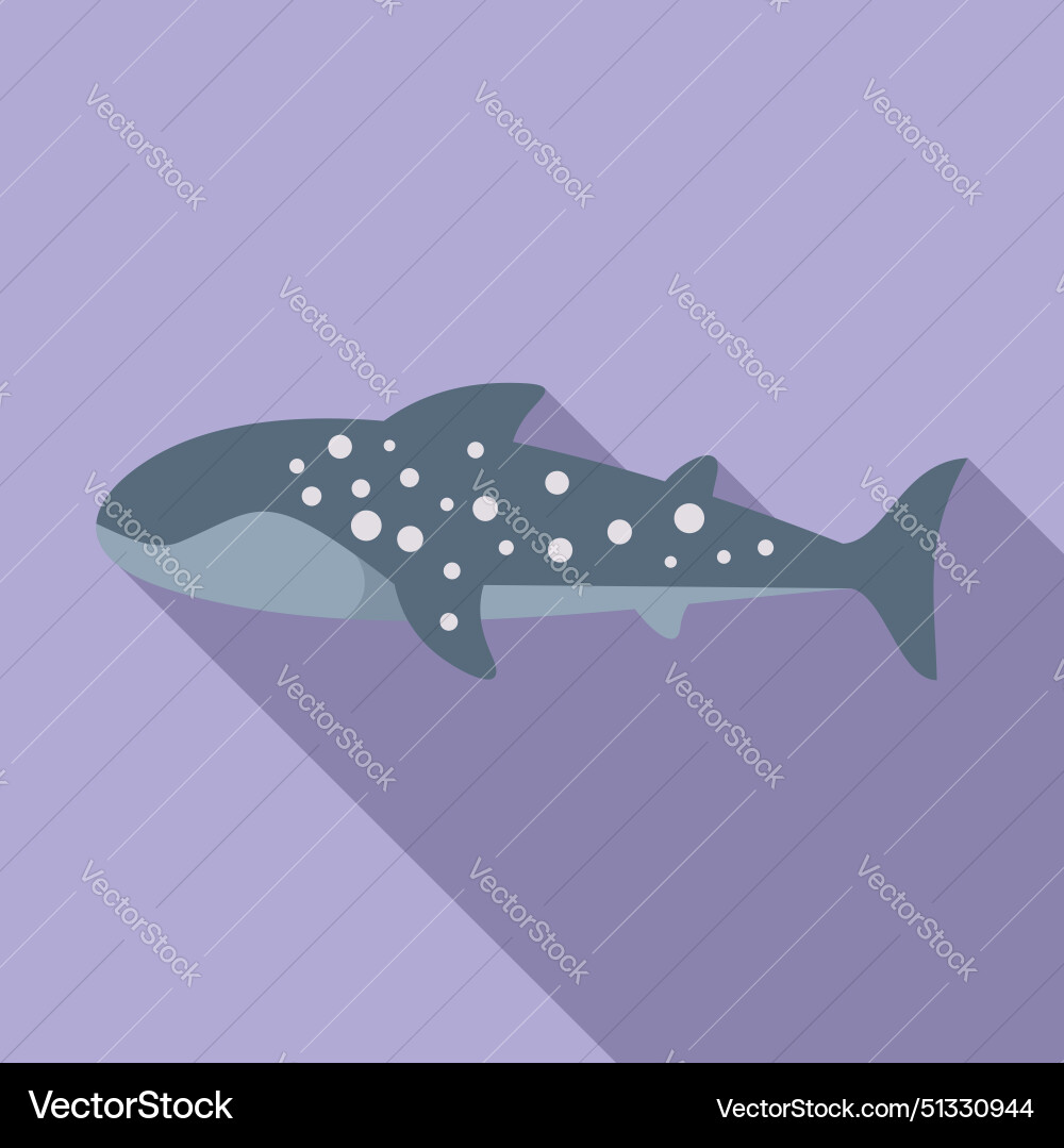 Flat design of a whale shark Royalty Free Vector Image