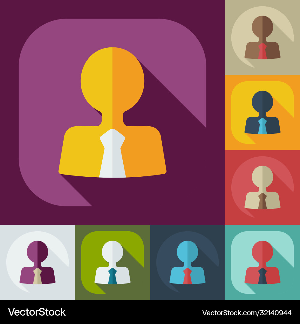 Flat modern design with shadow icons business icon