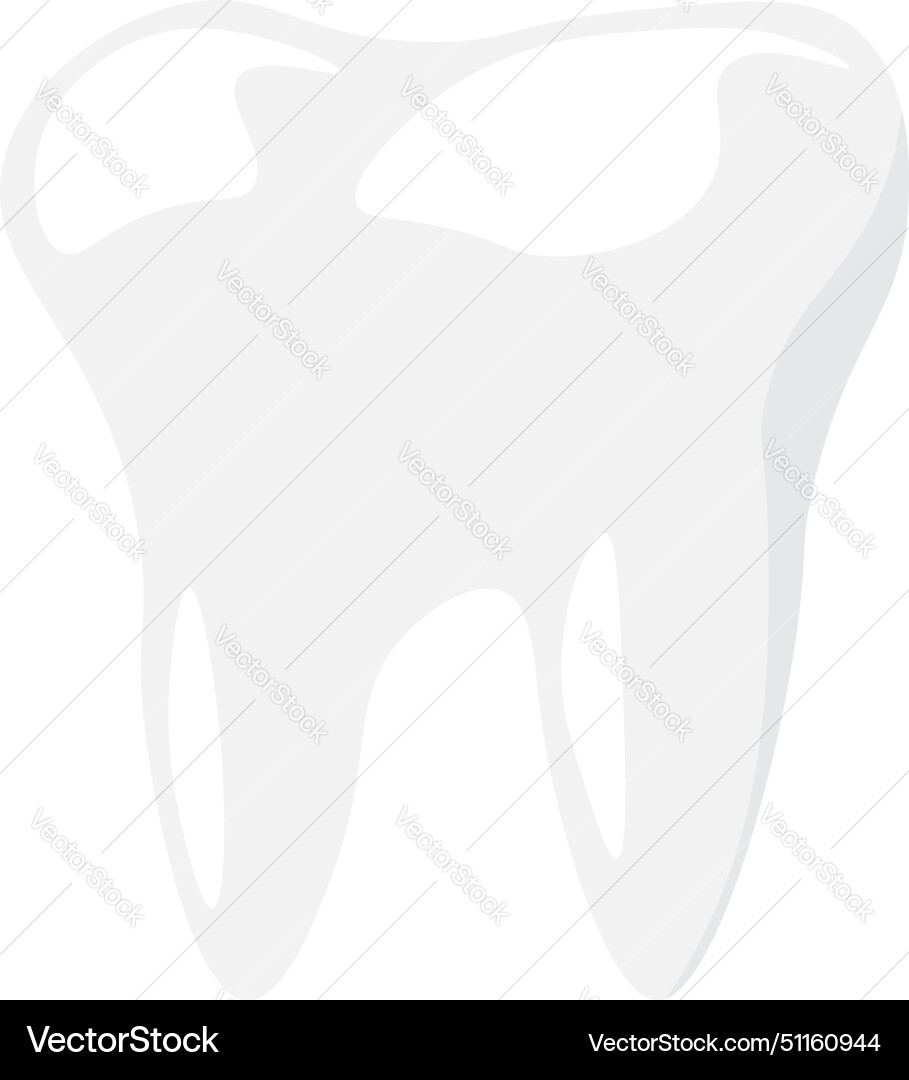 Healthy undamaged tooth icon baby molar Royalty Free Vector