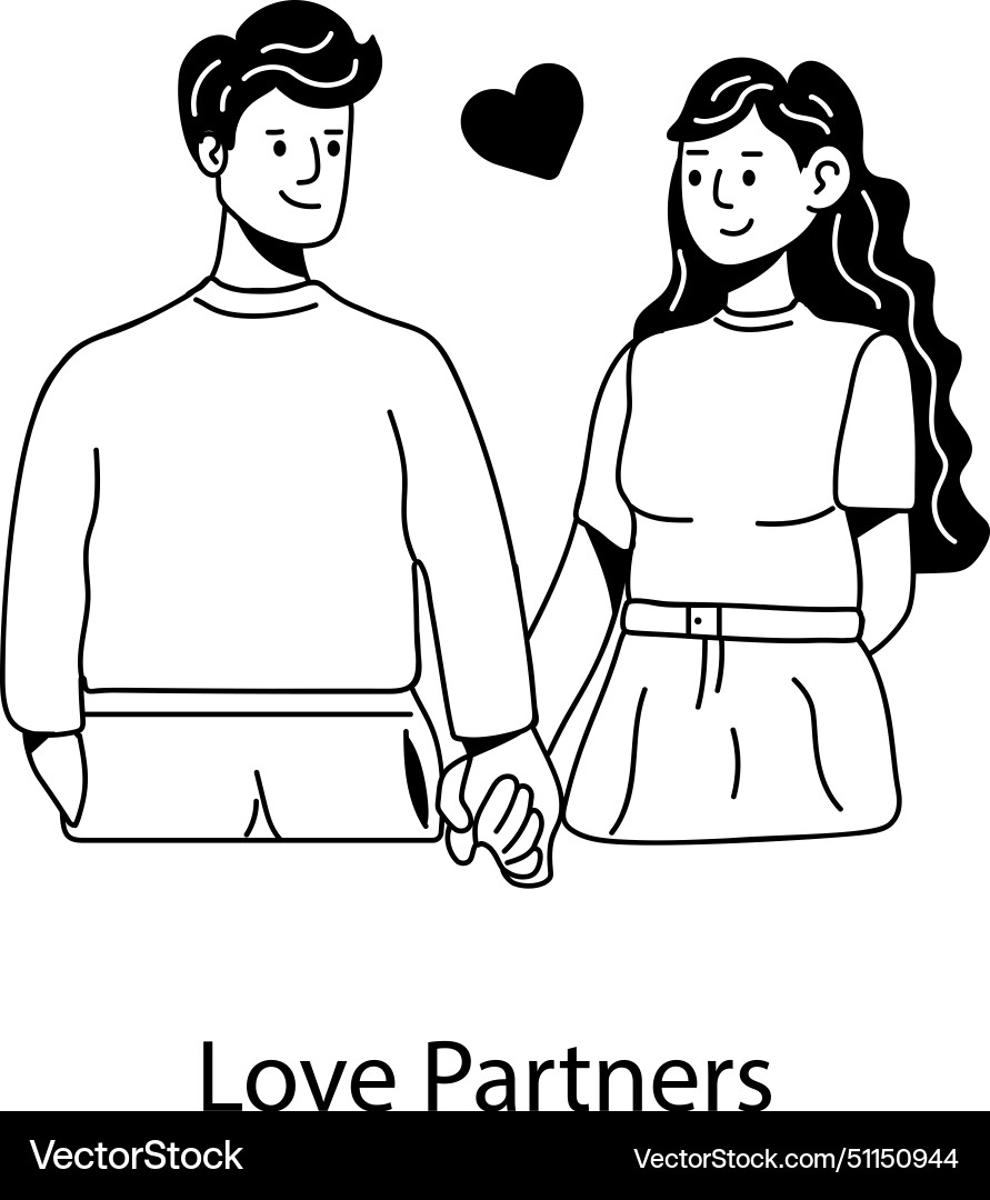 Love partners Royalty Free Vector Image - VectorStock