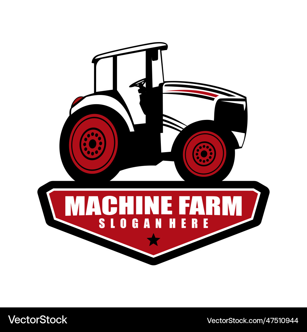 Machine farm logo icon design Royalty Free Vector Image