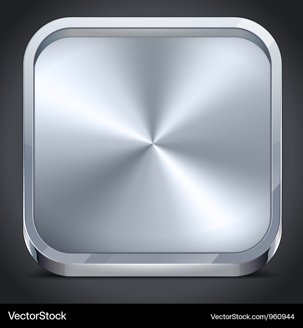 Metallic icon Royalty Free Vector Image - VectorStock