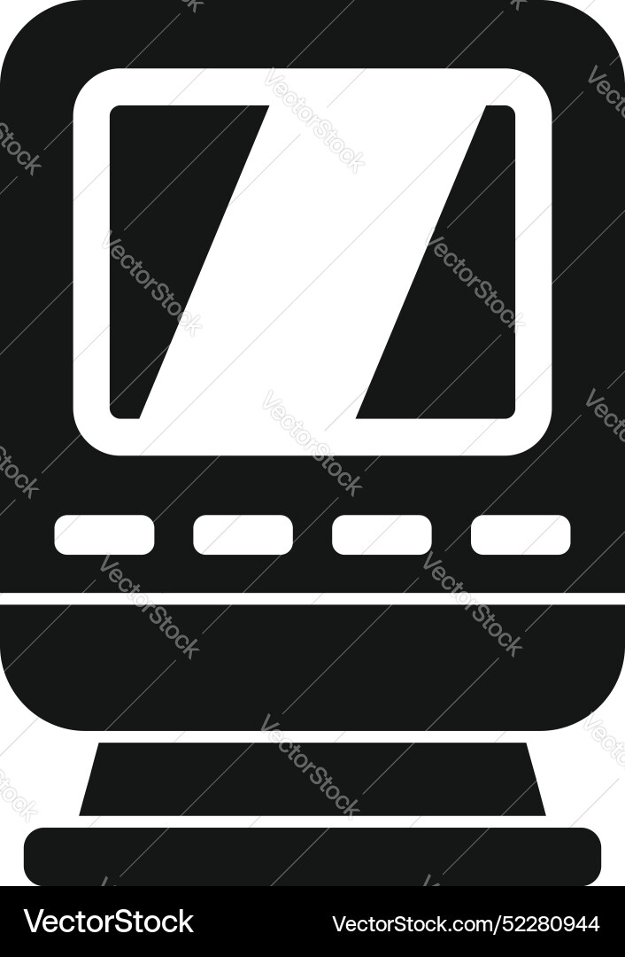 Modern intercity express train front view simple Vector Image