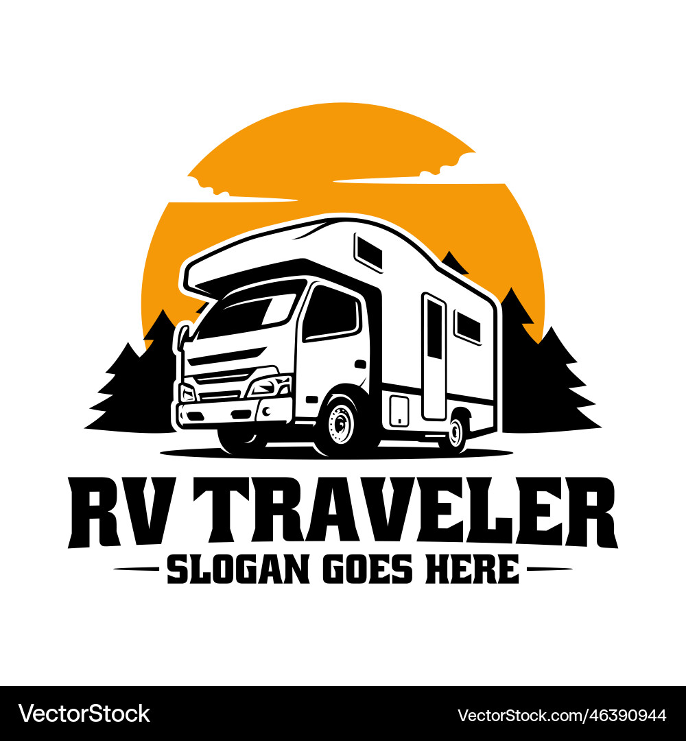 Recreational vehicle logo Royalty Free Vector Image