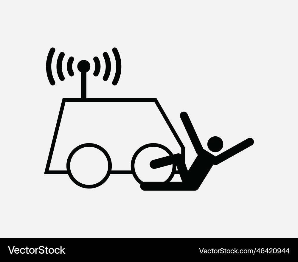 Self-Driving Car Accident Symbol Royalty Free Vector Image