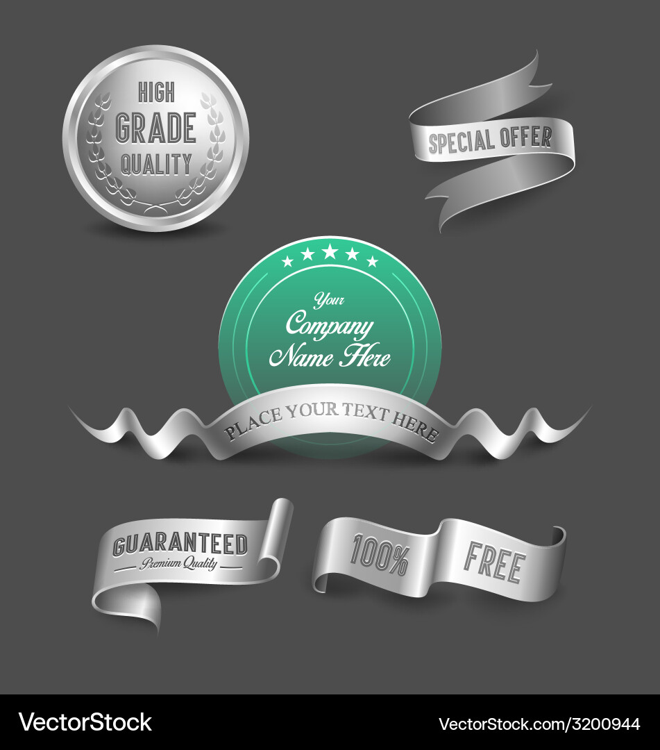Silver business graphics Royalty Free Vector Image