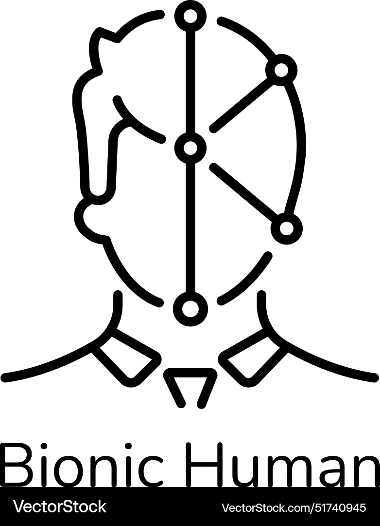 Bionic human Royalty Free Vector Image - VectorStock