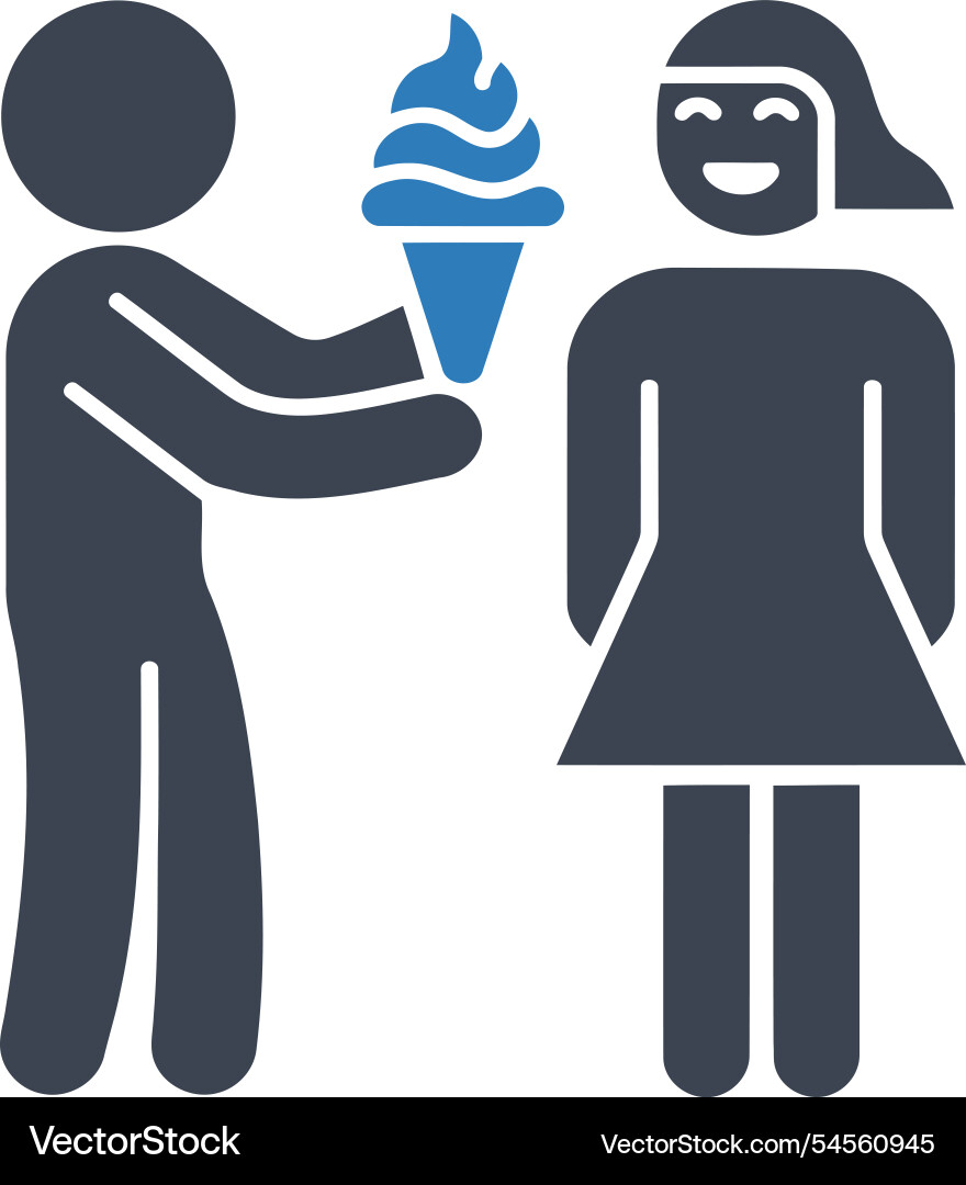 Give ice cream icon Royalty Free Vector Image - VectorStock