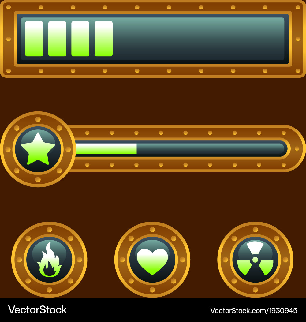 Steampunk Progress Bar Royalty Free Vector Image