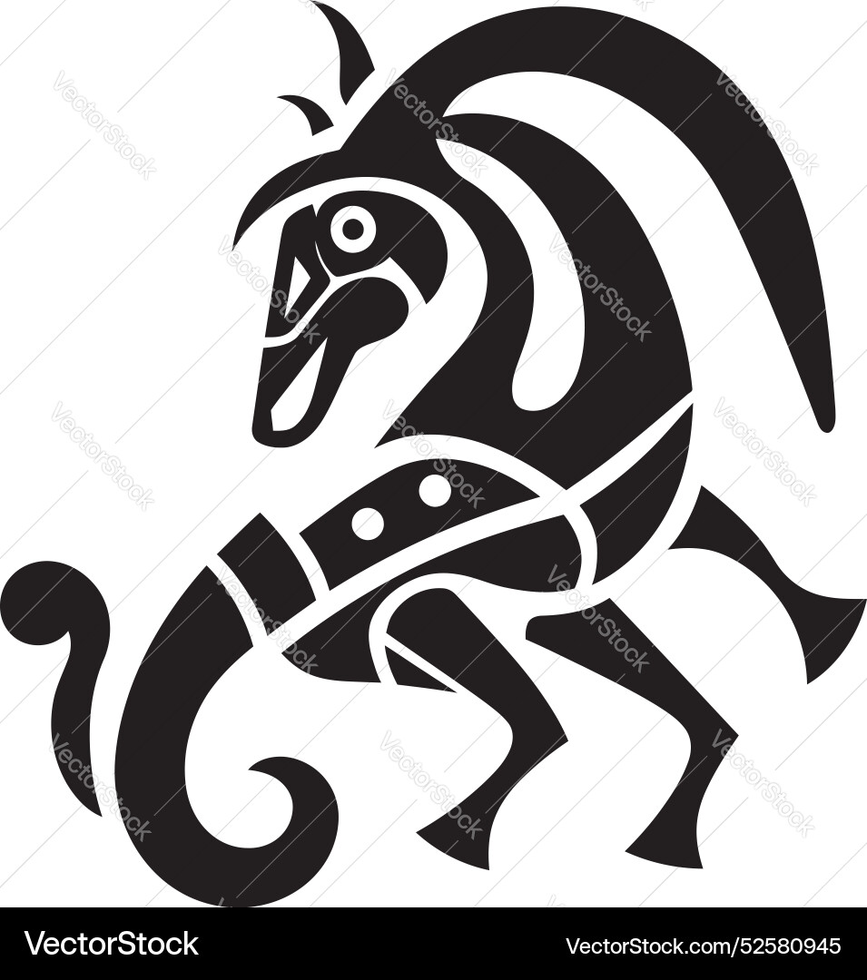 Tribal legends hand drawn kokopelli symbol Vector Image