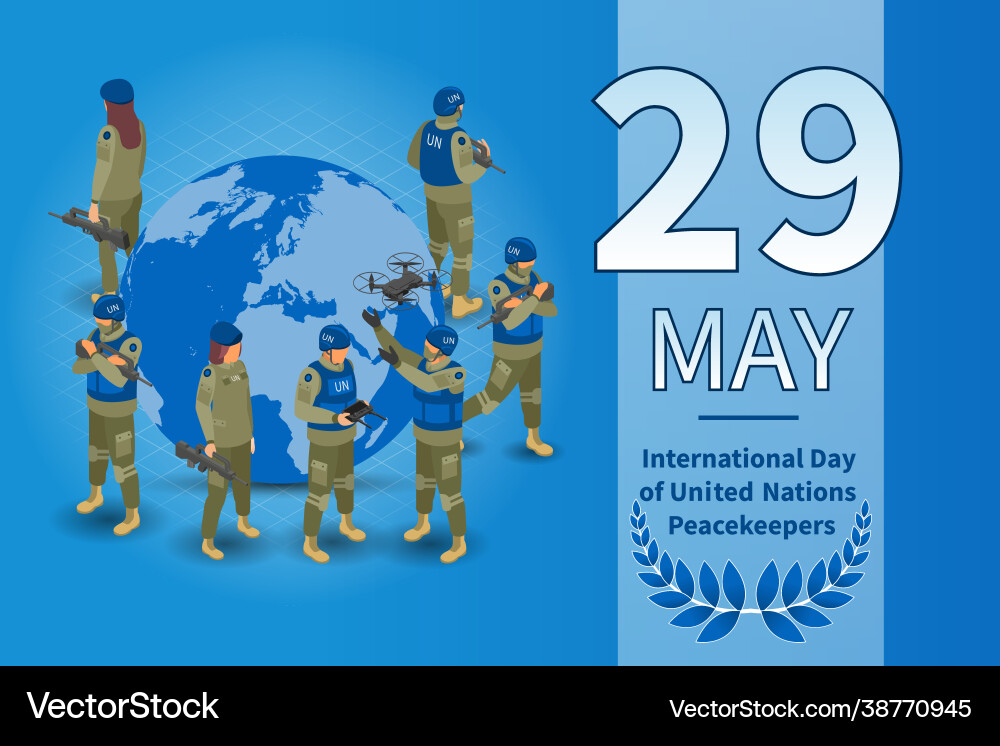 Un peacekeepers day poster – Royalty-Free Vector | VectorStock
