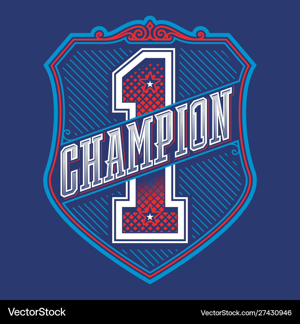 Champion badge Royalty Free Vector Image - VectorStock