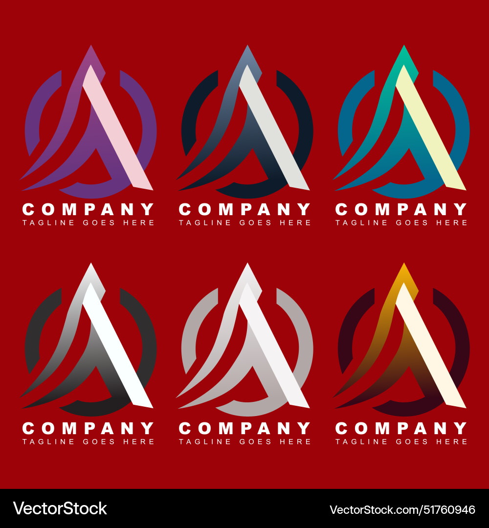 Creative letter a logo design template Royalty Free Vector