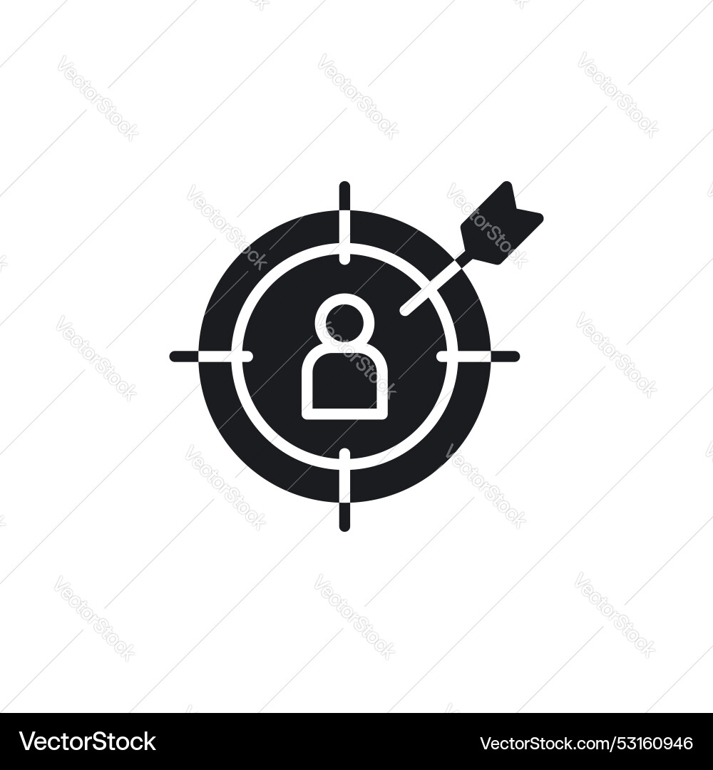 Customer focus icon symbol on white background Vector Image