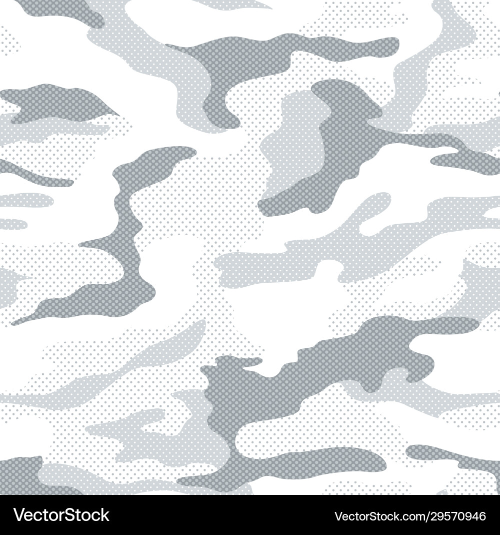 Dot pattern camouflage in white Royalty Free Vector Image