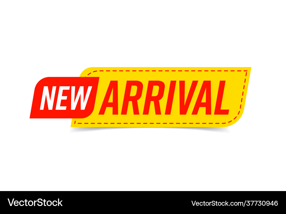 Product Arrival Sticker Template Royalty Free Vector Image