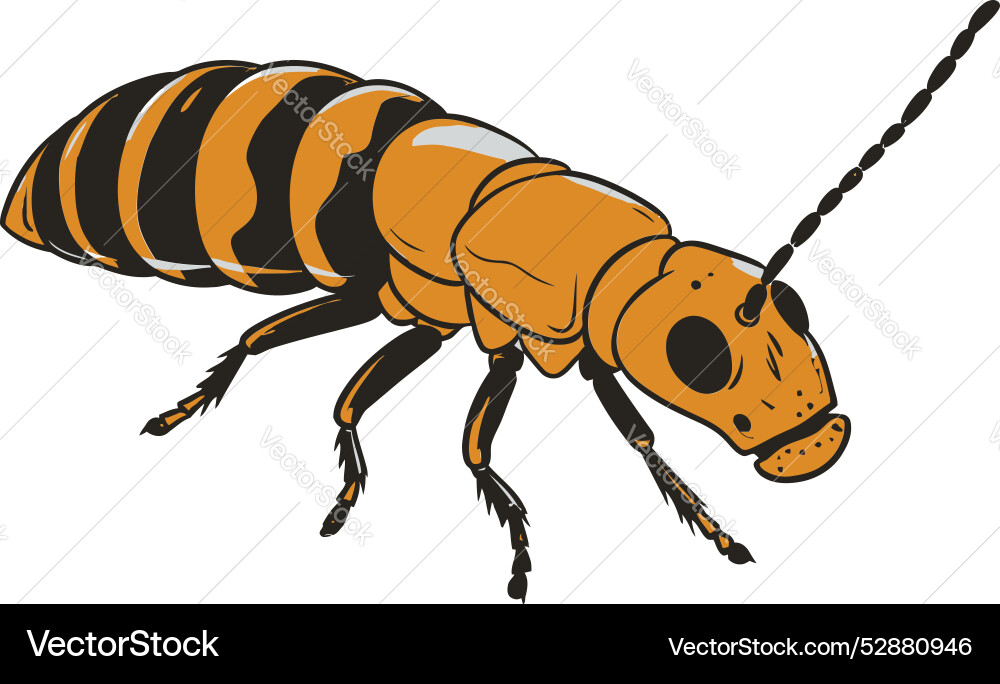 Stealthy termite emblem twilight insect symbol Vector Image