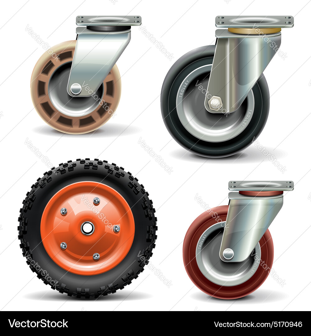Trolley wheel Royalty Free Vector Image - VectorStock