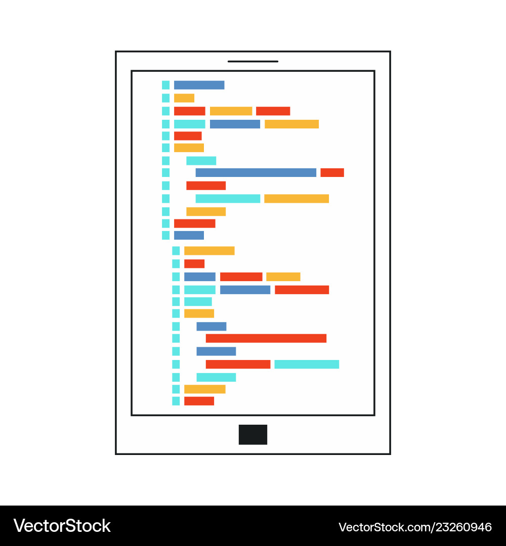 White tablet screen with chat messages bubbles Vector Image